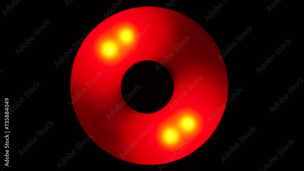 Loading Circle Flashing Rotating Red Led Signal. Screensaver for ...