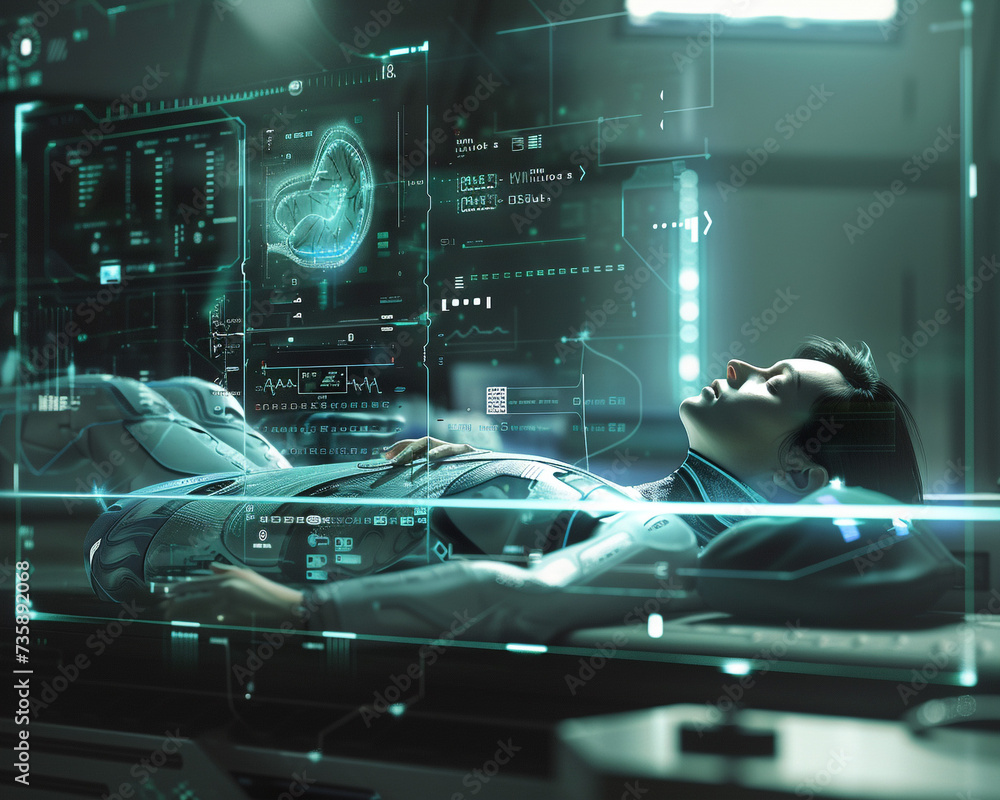 Medical facilities illustration. The future in medical technology ...
