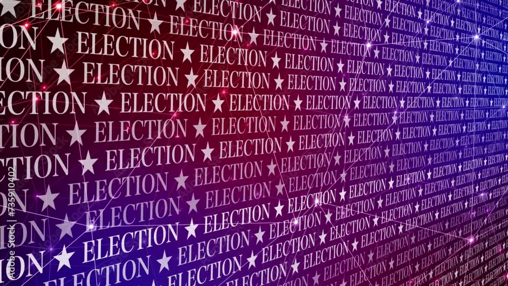 Vidéo Stock Election background creative layout of political symbols ...