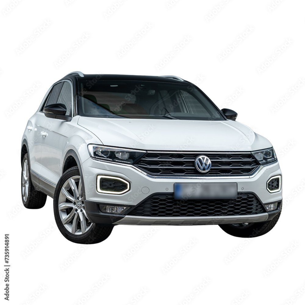 Car isolated on white background. No background, png file, VW T-Roc SUV ...