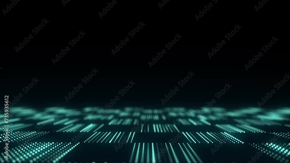 Vidéo Stock Abstract digital cyberspace with moving wave. Cyber ...