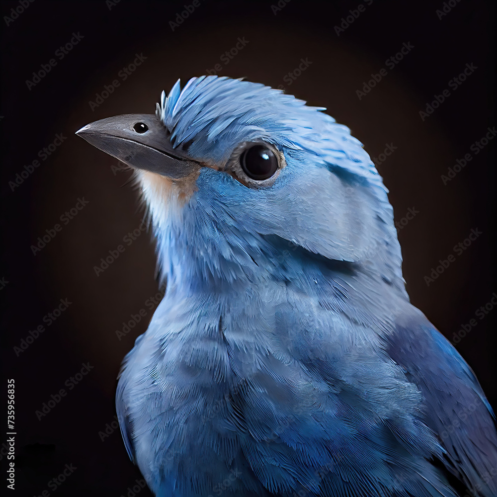 Blue Tanager Close-Up Portrait in Artistic Studio Setting Stock Photo ...