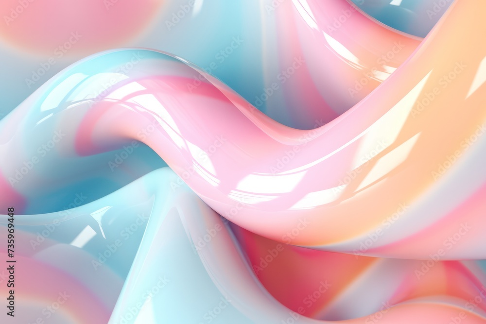 abstract slime texture 3d render in pastel color palette. Newtonian ...
