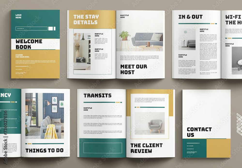 Welcome Book Layout Design Template Stock Template | Adobe Stock