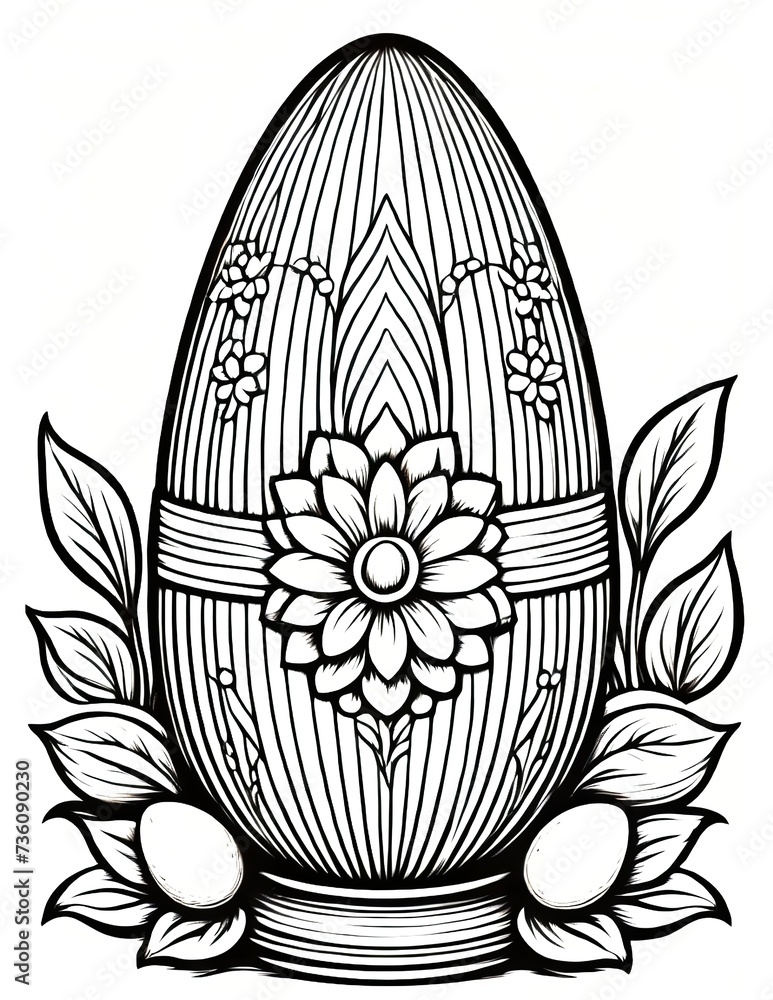 Easter Eggstravaganza: Coloring Page Fun for All Ages Stock ...