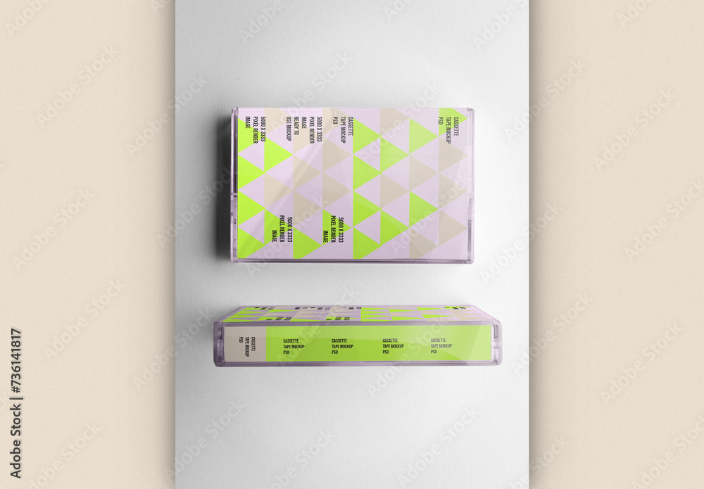 Cassette Tape Cover Mockup Stock Template | Adobe Stock
