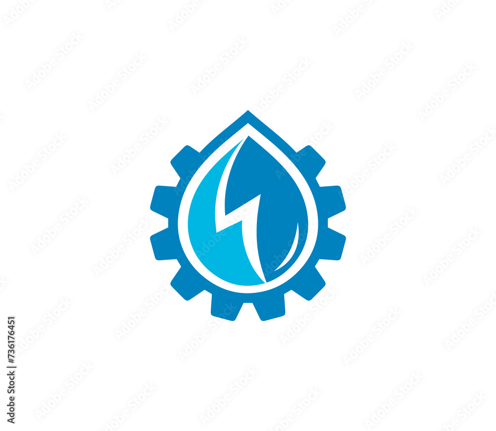 hydro logo icon, aqua logo icon, hydro logo icon with letter H, aqua ...