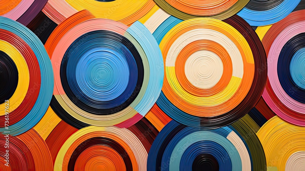 Dive into a world of circular stripes, each one a different style and ...