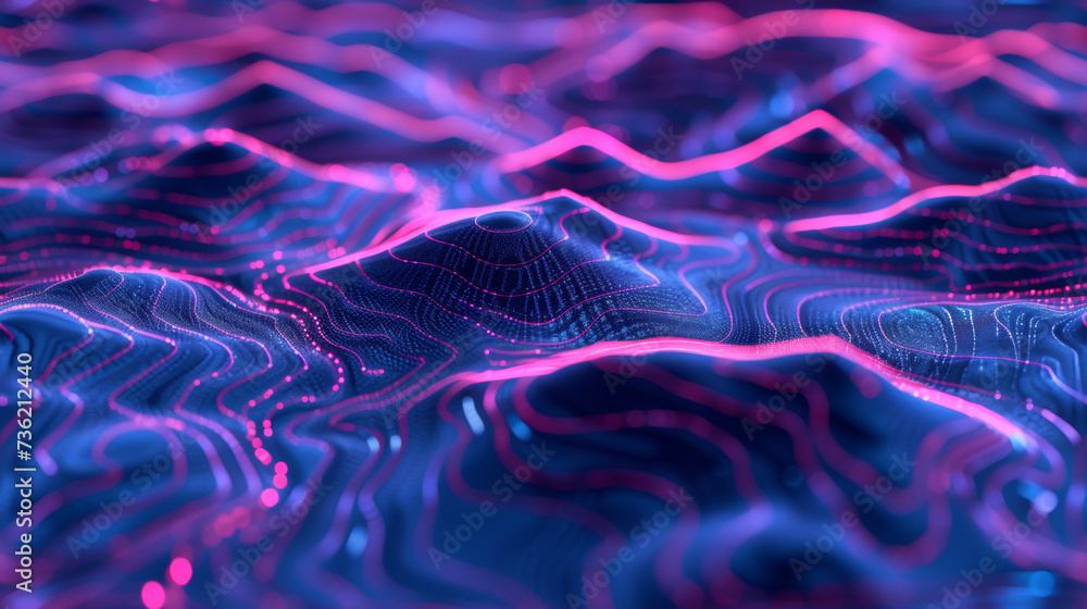 courbe de niveau d'un décor abstrait en relief avec des lignes ...