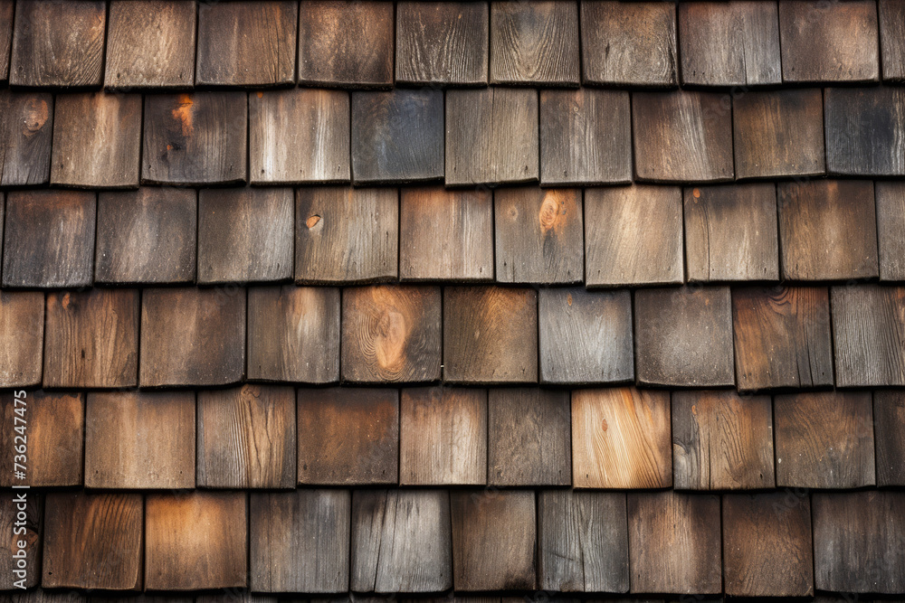 Processed collage of rustic barn roof shingles surface texture ...