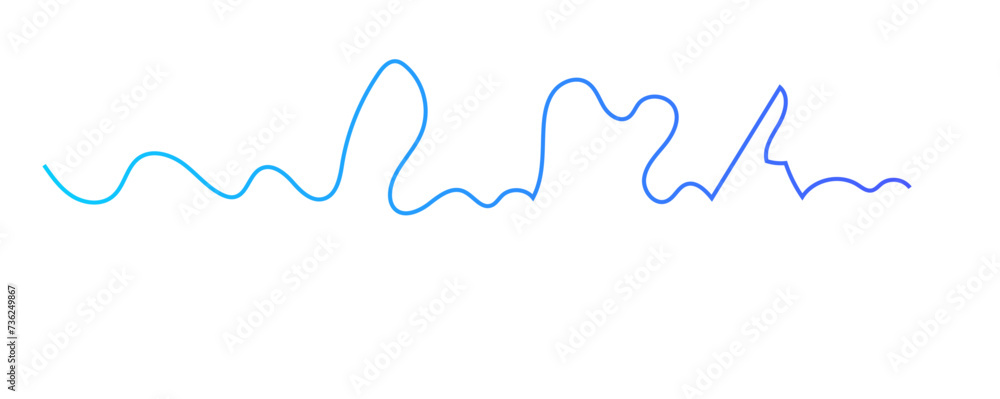 Blue wave ocean line and curve line on transparent background. Sea wave ...