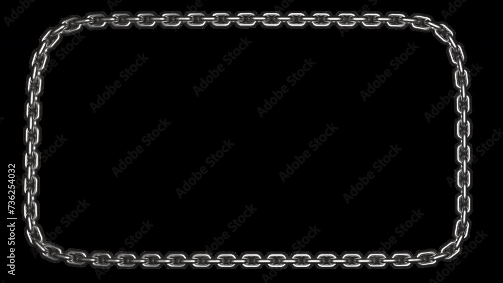 Chain Overlay. This stock motion graphic overlay shows a closed chain ...