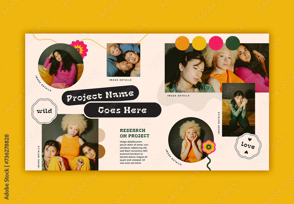 Simple Moodboard Layout Stock Template | Adobe Stock