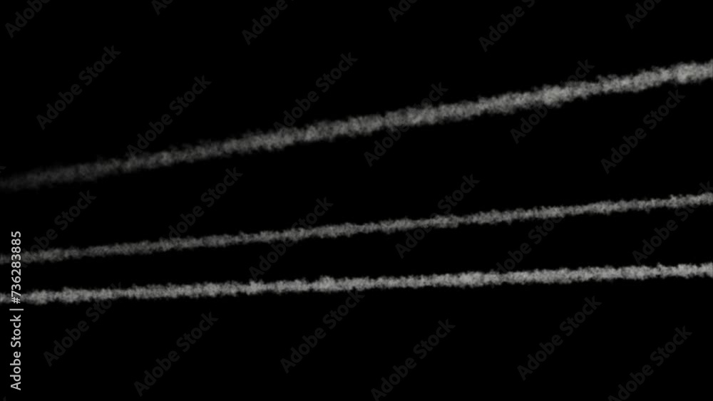 Several meteorite trails of fire and smoke (3D) Animation of a meteor ...