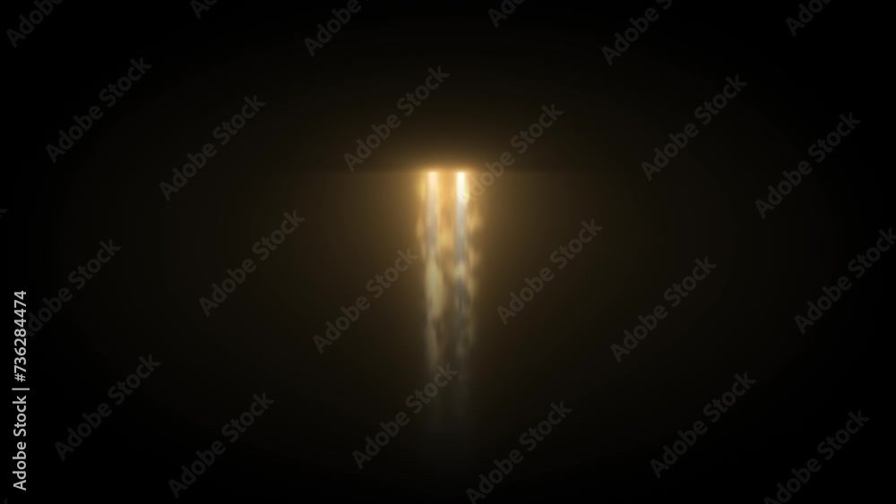 Several meteorite trails of fire and smoke (3D) Animation of a meteor ...