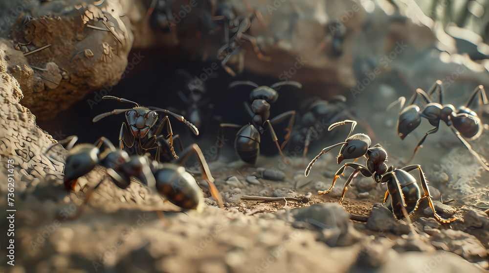 The industrious world of ants as they collaborate in building an ...