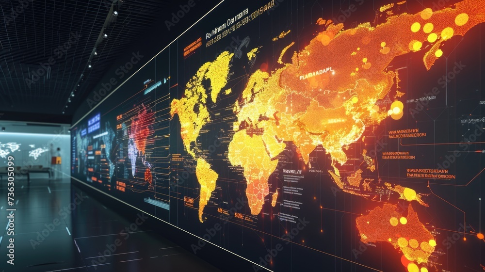 global map displaying workplace safety statistics and initiatives ...