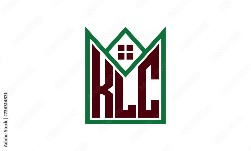 KLC initial letter real estate builders logo design vector ...