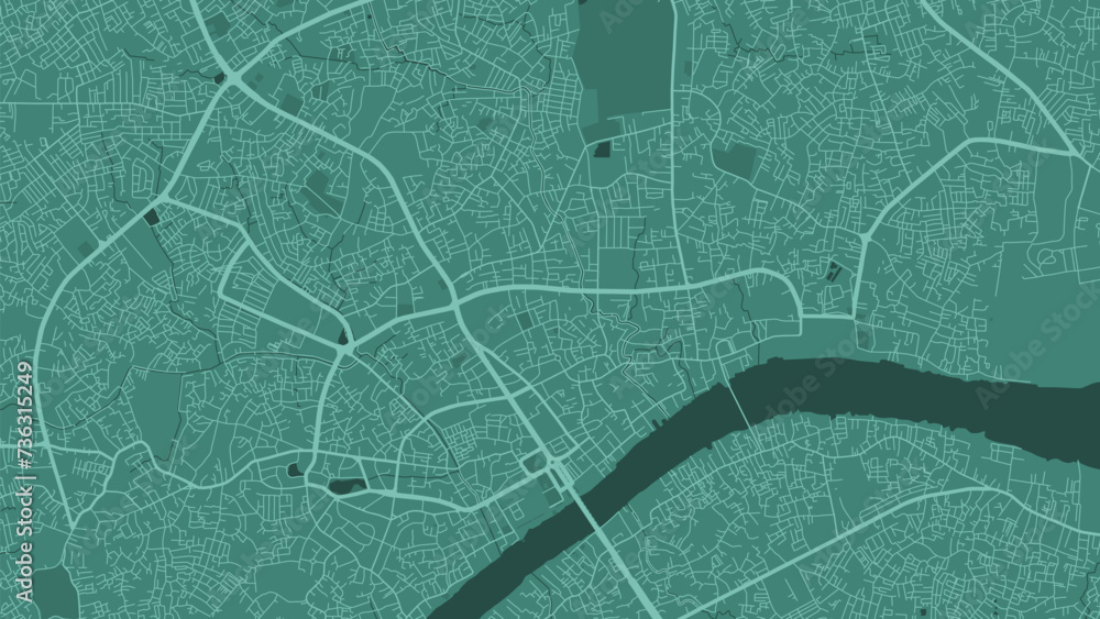 Background Palembang map, Indonesia, green city poster. Vector map with ...