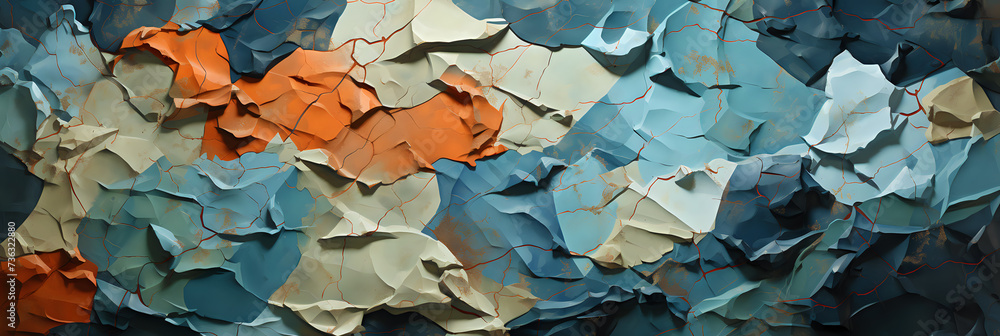 Textured Abstract Cracked Landscape. An abstract representation of a ...