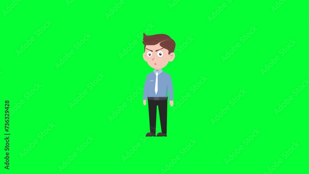 Cartoon character wrath reaction background and 2d animation 4k ...