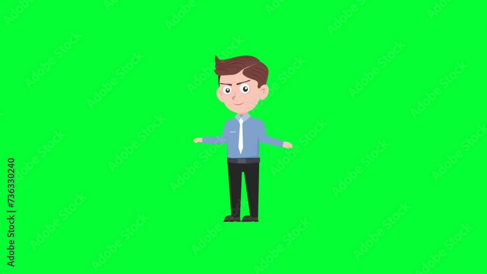 Cartoon character shrug reaction background and 2d animation 4k ...