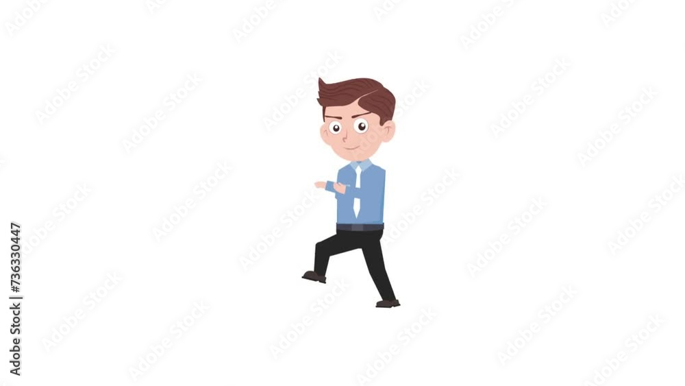 Cartoon character quietly walking reaction background and 2d animation ...