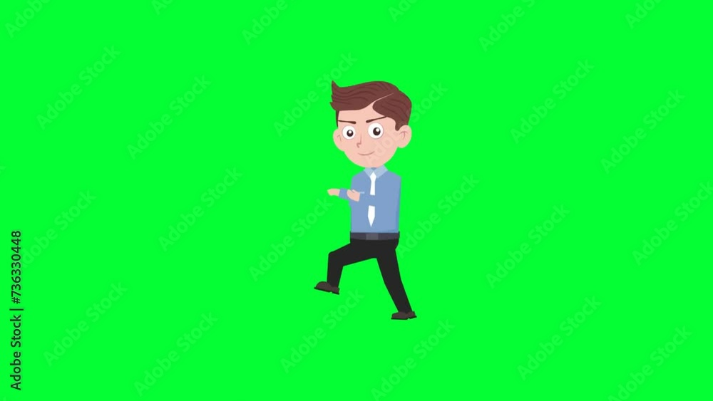 Cartoon character quietly walking reaction background and 2d animation ...