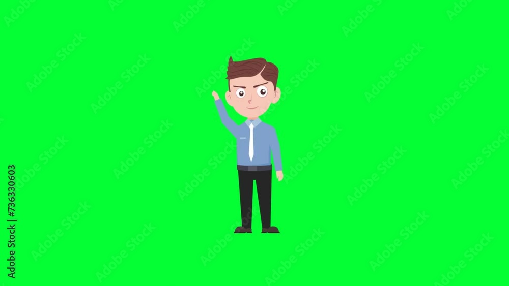 Cartoon character lift hands reaction background and 2d animation 4k ...