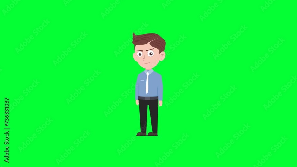 Cartoon character Courtesy reaction background and 2d animation 4k ...