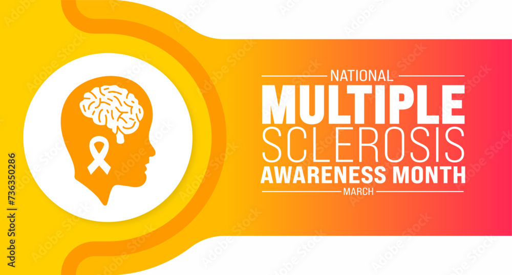 March is national Multiple Sclerosis Awareness Month background ...