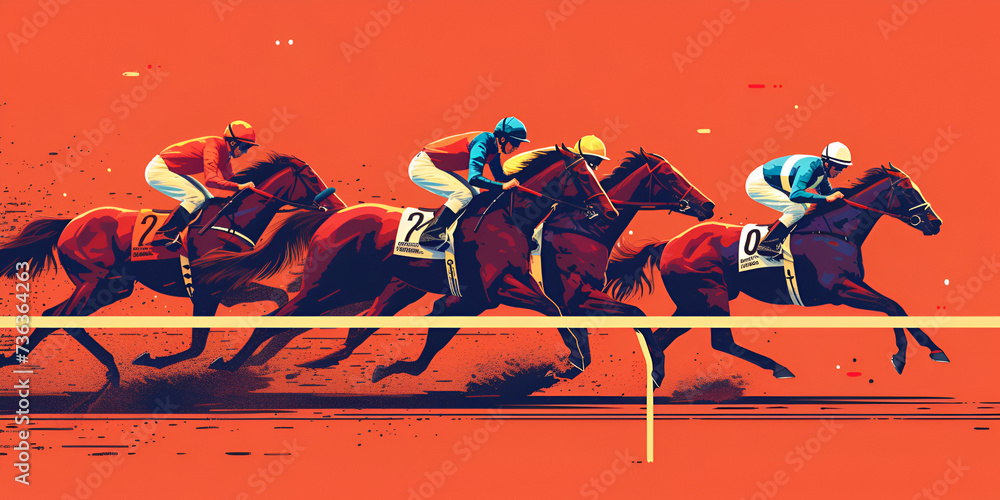 racing horses competing others. Hippodrome. Racetrack. Equestrian ...