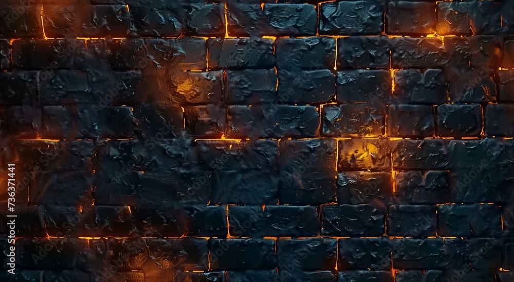 Brick wall brick wall template with fire sprites background generated ...