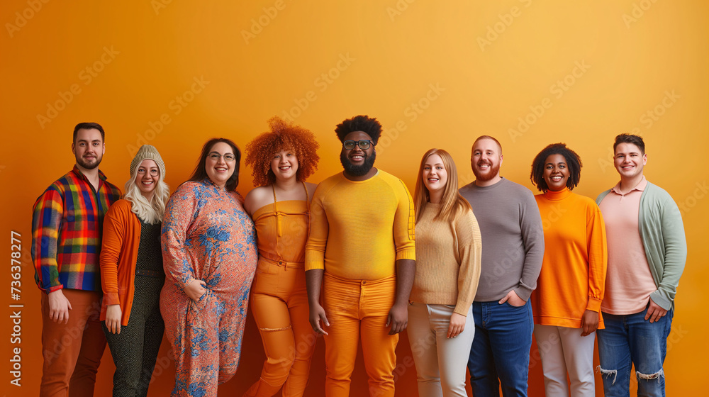 Diverse group of people of different ethnicity and style. Concept of ...