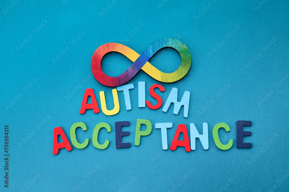Autism acceptance month. Infinity symbol of autism. Accepting autistic ...