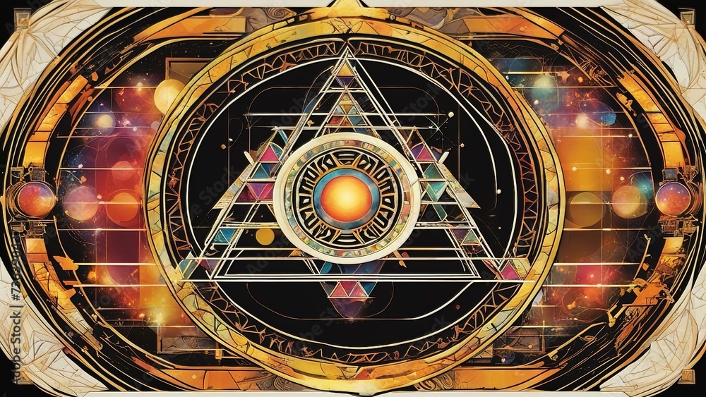 realms composition _A sacred geometry art with a sri yantra and alchemy ...