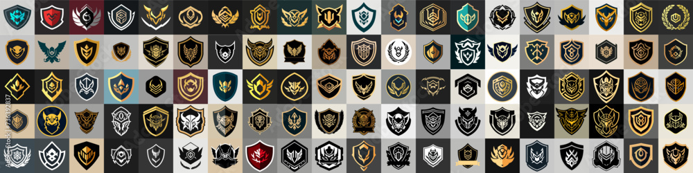 Gamers Logos Mega Collections. Minimalist Video Game Badge and Emblem ...