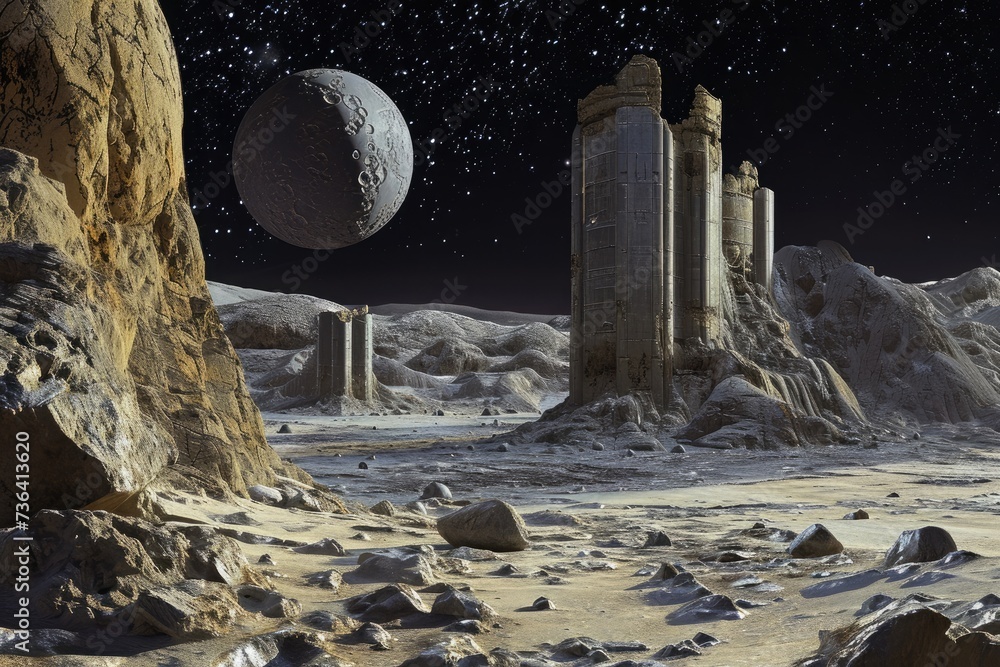 This photo showcases an artists detailed rendering of a technologically ...