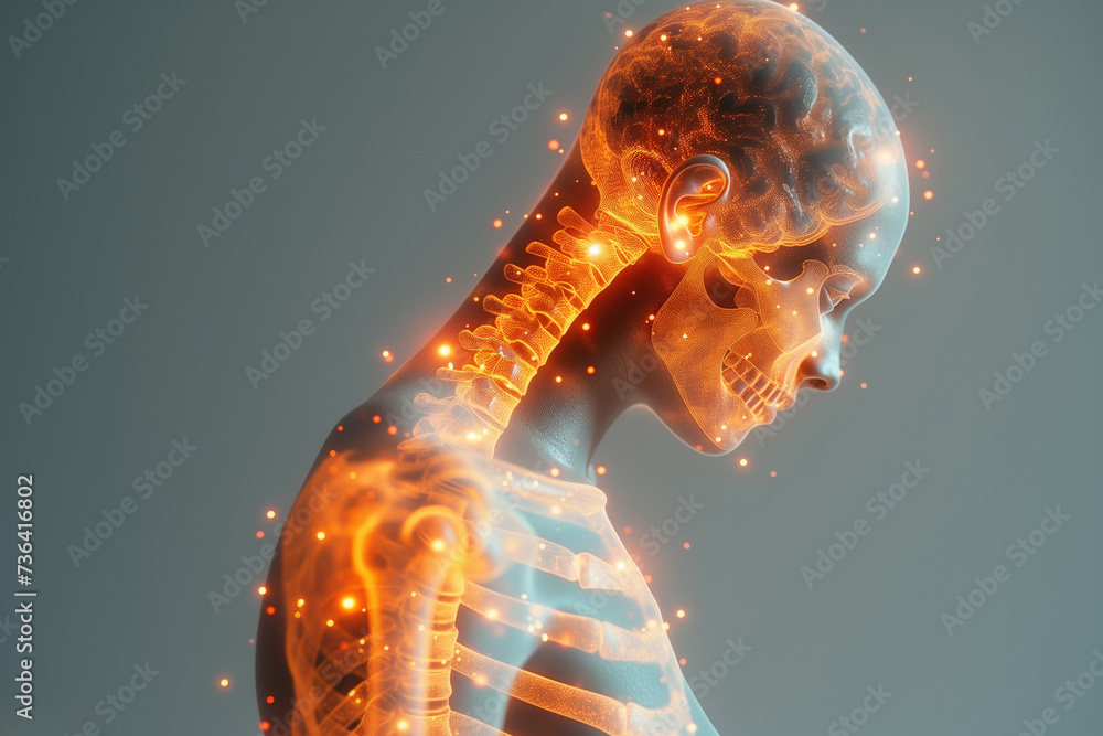 Hernia of the cervical spine, neck pain, spondylosis of the ...