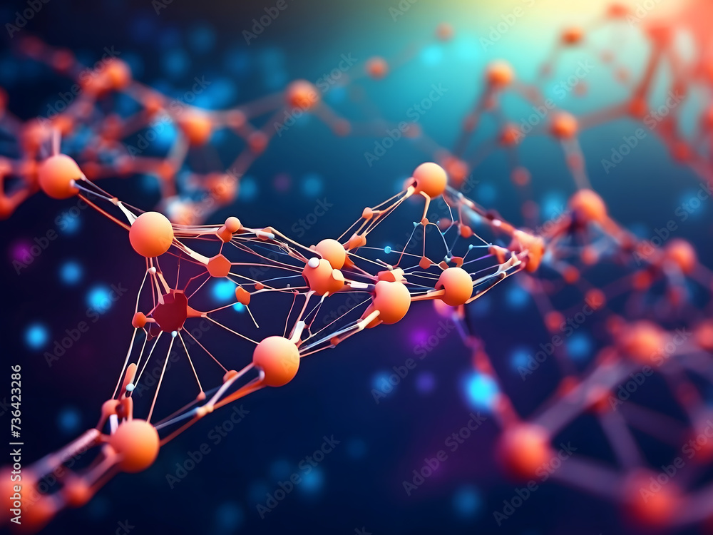 Molecular connection of DNA design, Molecule background with high ...