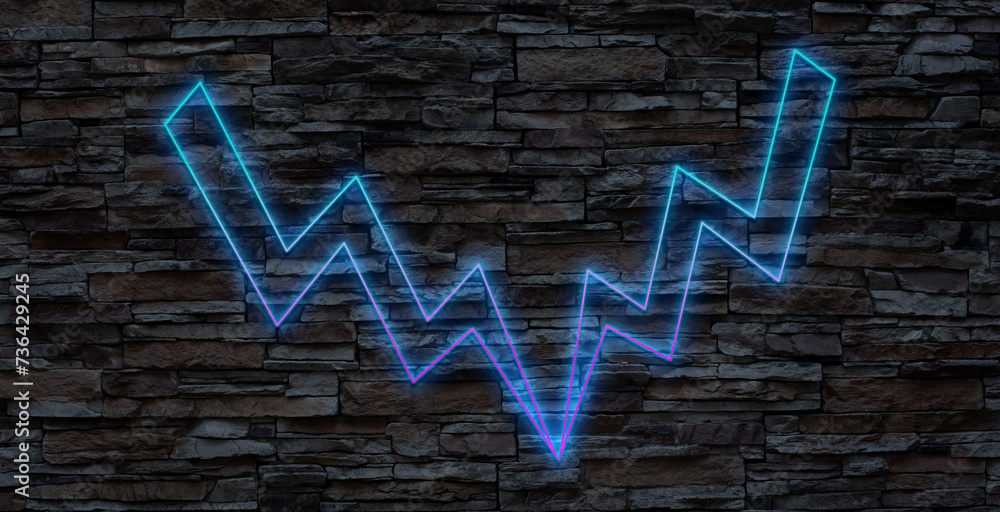 Neon lightning bolt icon. Glowing neon thunder flash sign, electrical ...