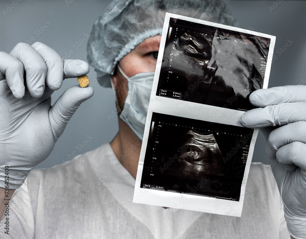 Poster Concrement withdrawn from the kidney with an ultrasound in the ...