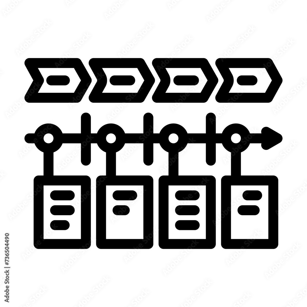 user journey map ux ui design line icon vector illustration Stock Vector | Adobe Stock