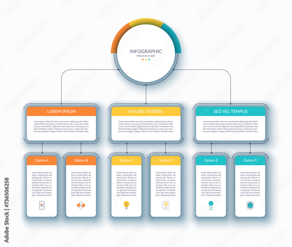 Infographic process flow chart. Clean minimalistic vector template. Can ...