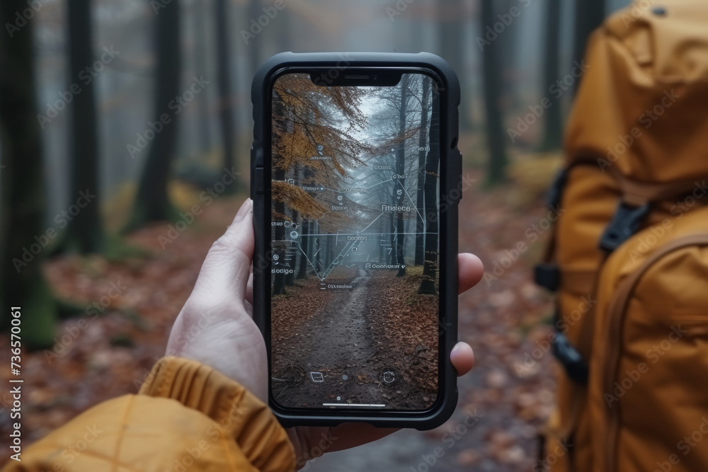 An augmented reality outdoor fitness companion app that overlays ...