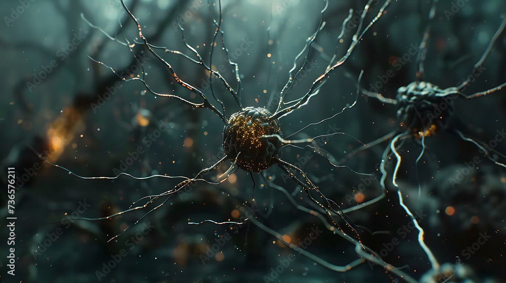 Macro presentation of neural network in the human brain or nervous ...