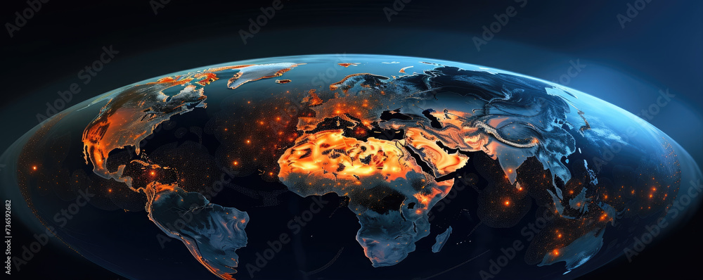 World map continent with weather forecast Stock Illustration | Adobe Stock