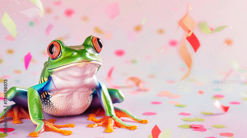 Cute frog Symbol of the day in a leap year, celebrating the frog jump ...