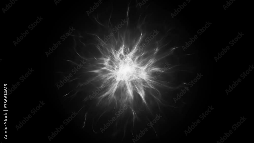 Wispy smoke in motion inside sphere. perfect for logos and overlay ...