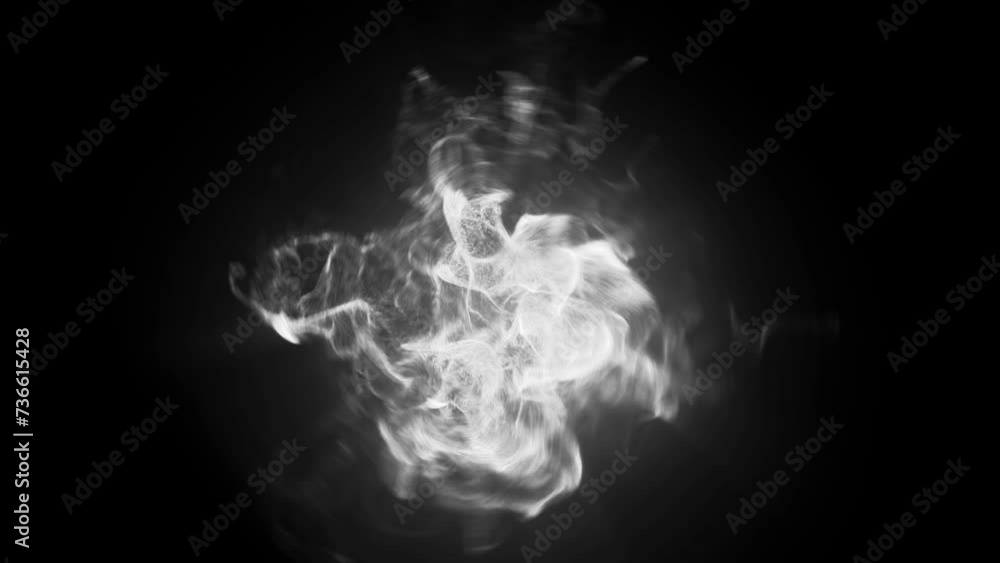 Vidéo Stock Wispy smoke in motion inside sphere. perfect for logos and ...